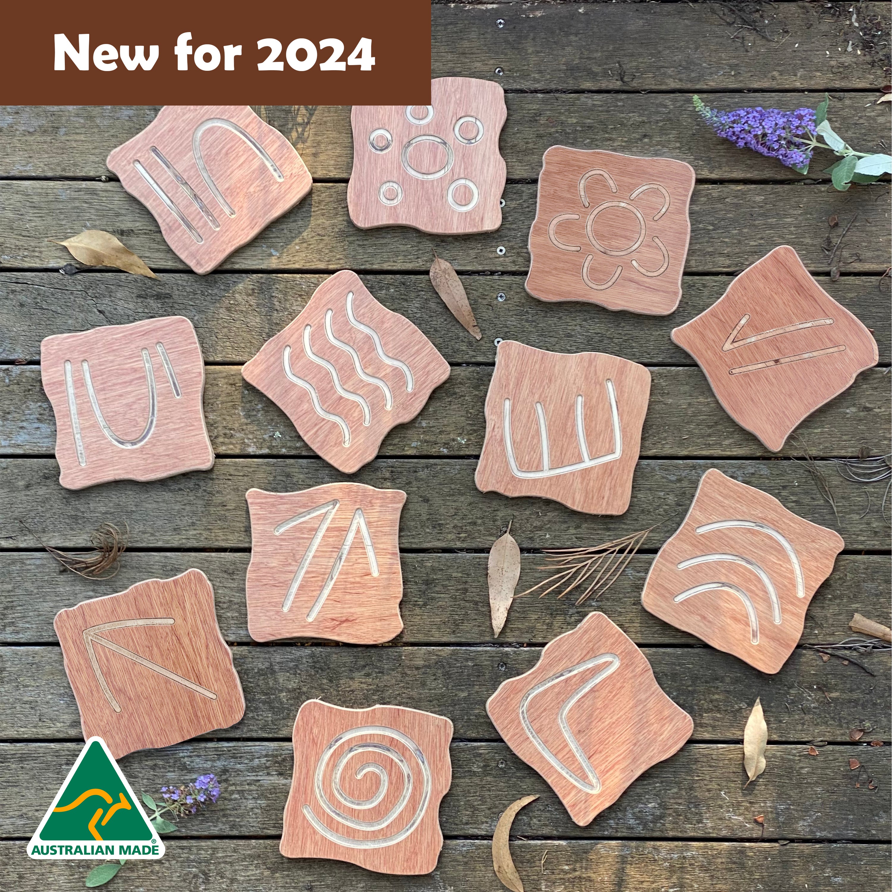 Aboriginal Symbols Finger Tracing Cards