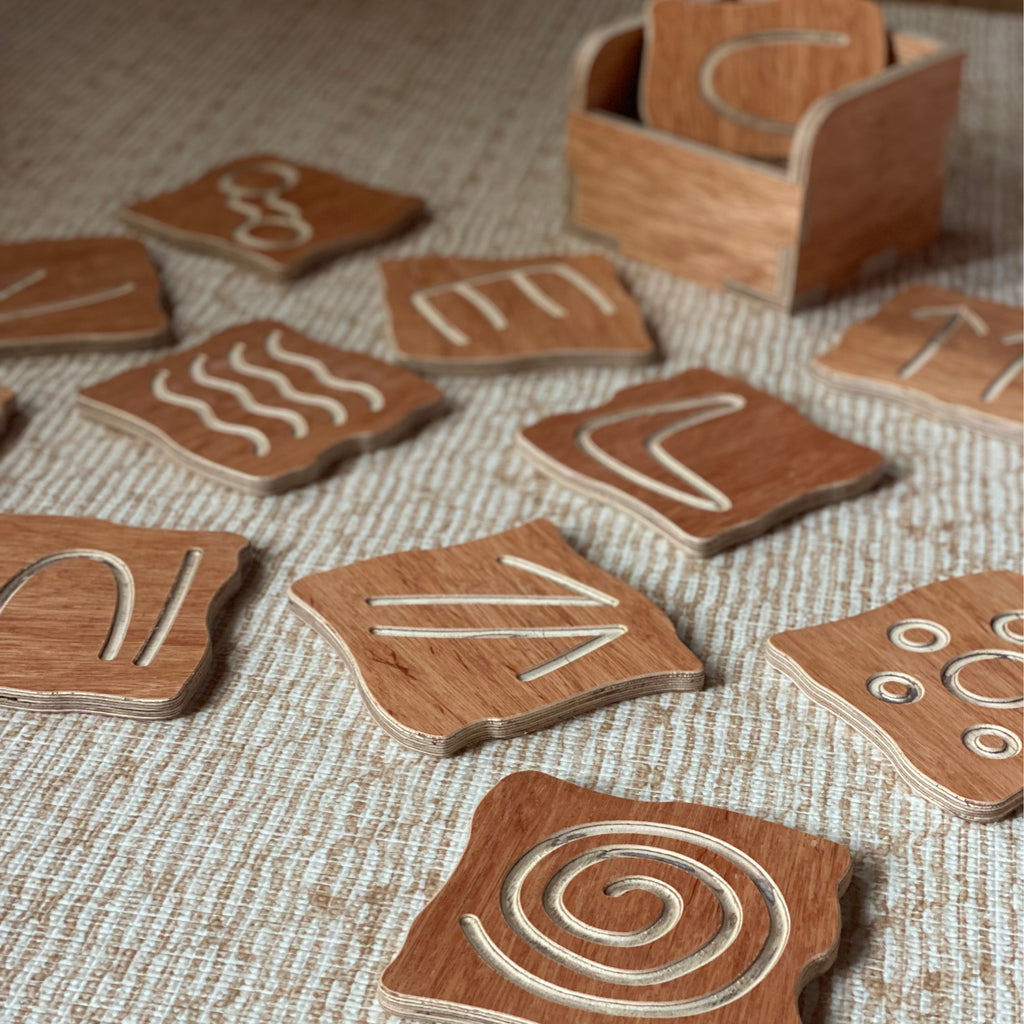 Aboriginal Symbols Finger Tracing Cards