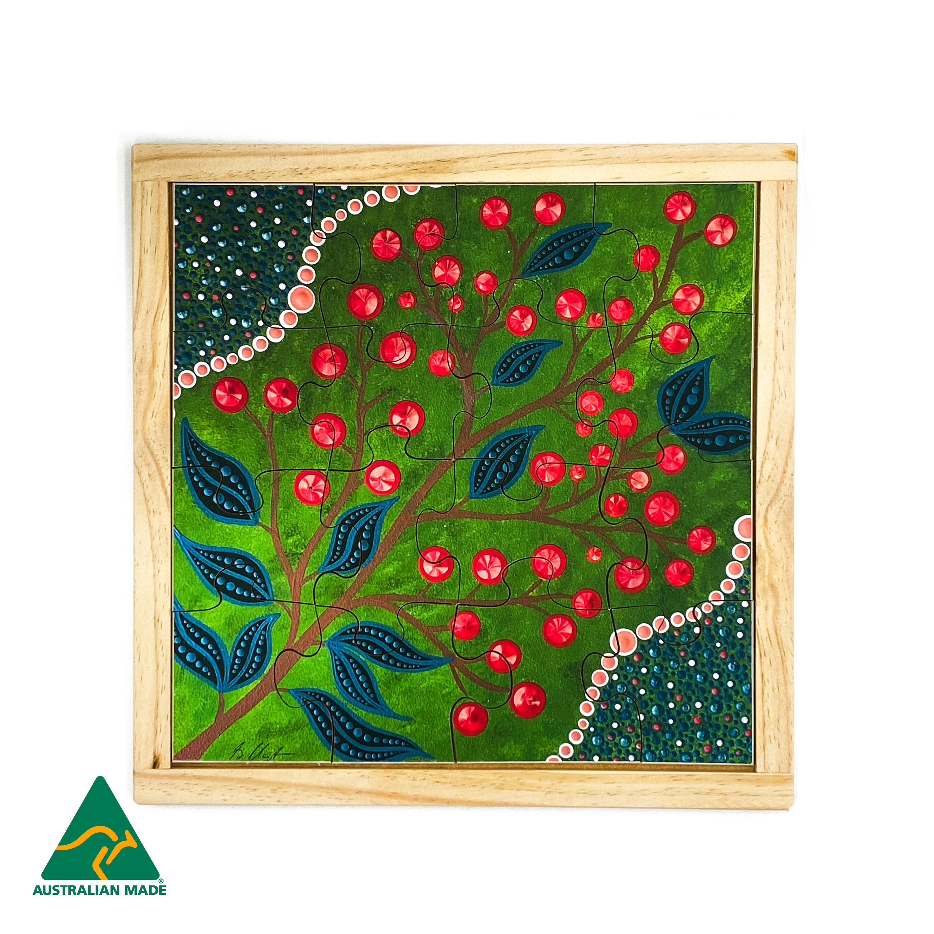 Aboriginal Art Bush Berries Puzzle – Indigenous Resources Online