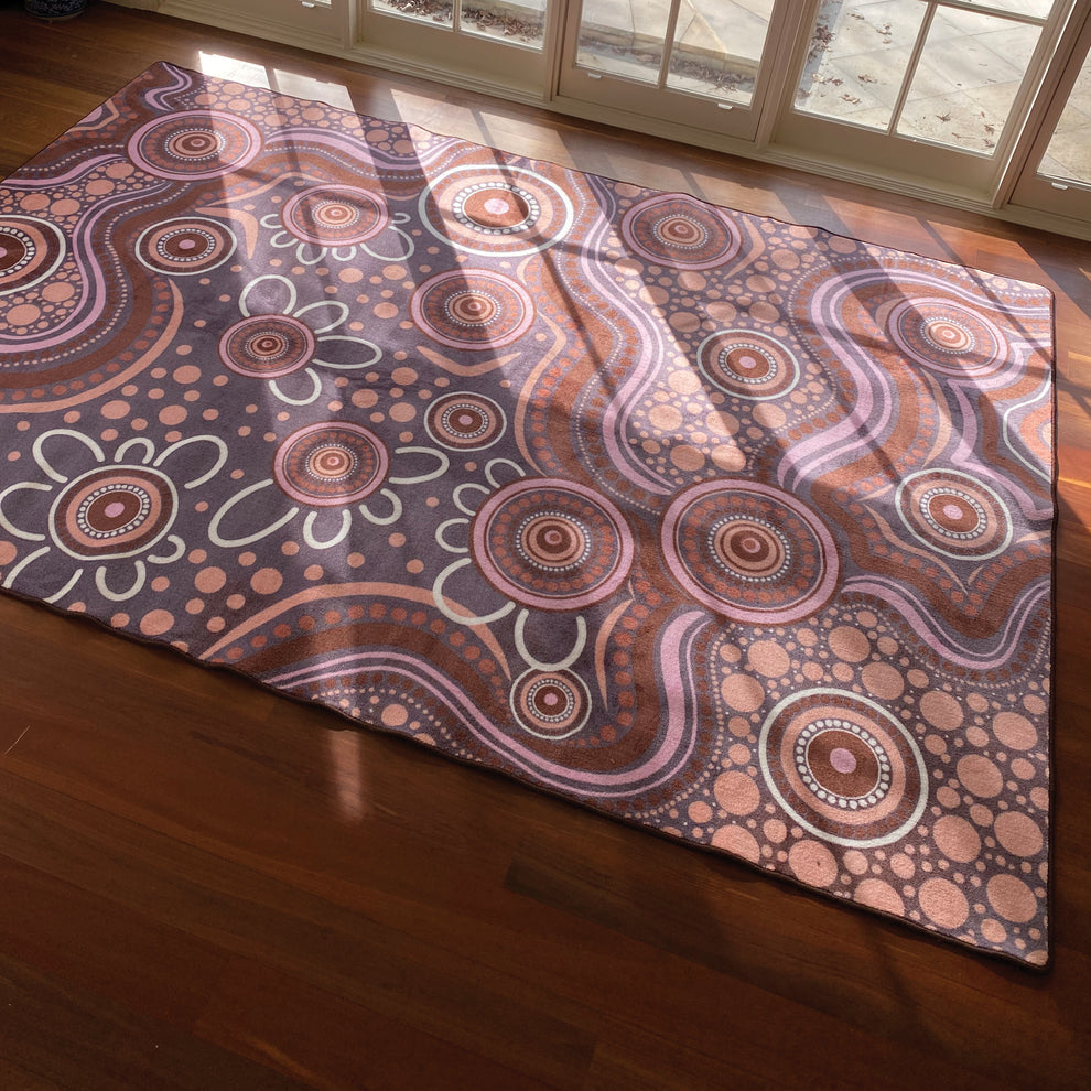 Aboriginal Art Sand Dreaming Rug | Indigenous Resources – Indigenous ...