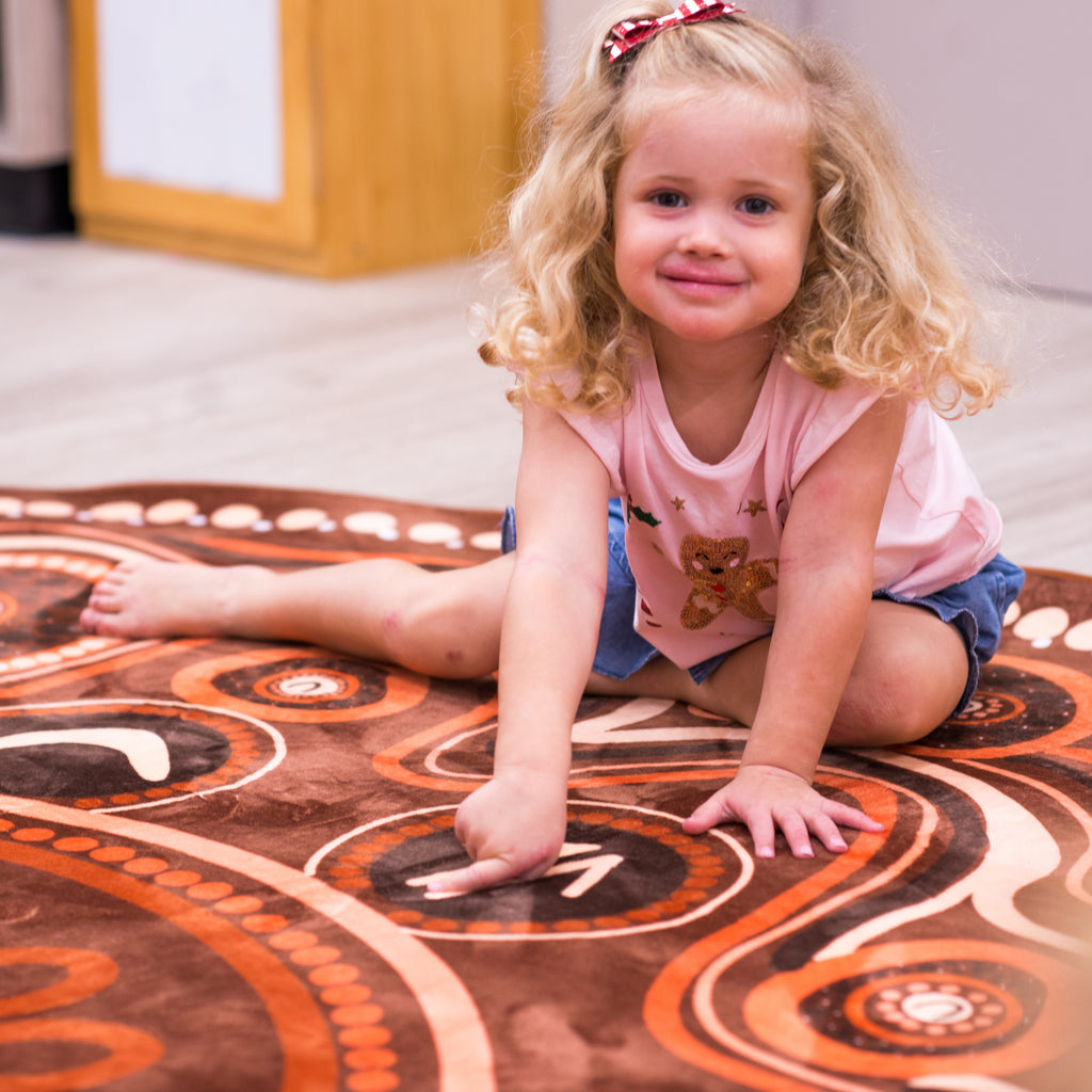 Aboriginal Art Yarning Circle Classroom Rug Indigenous Resources