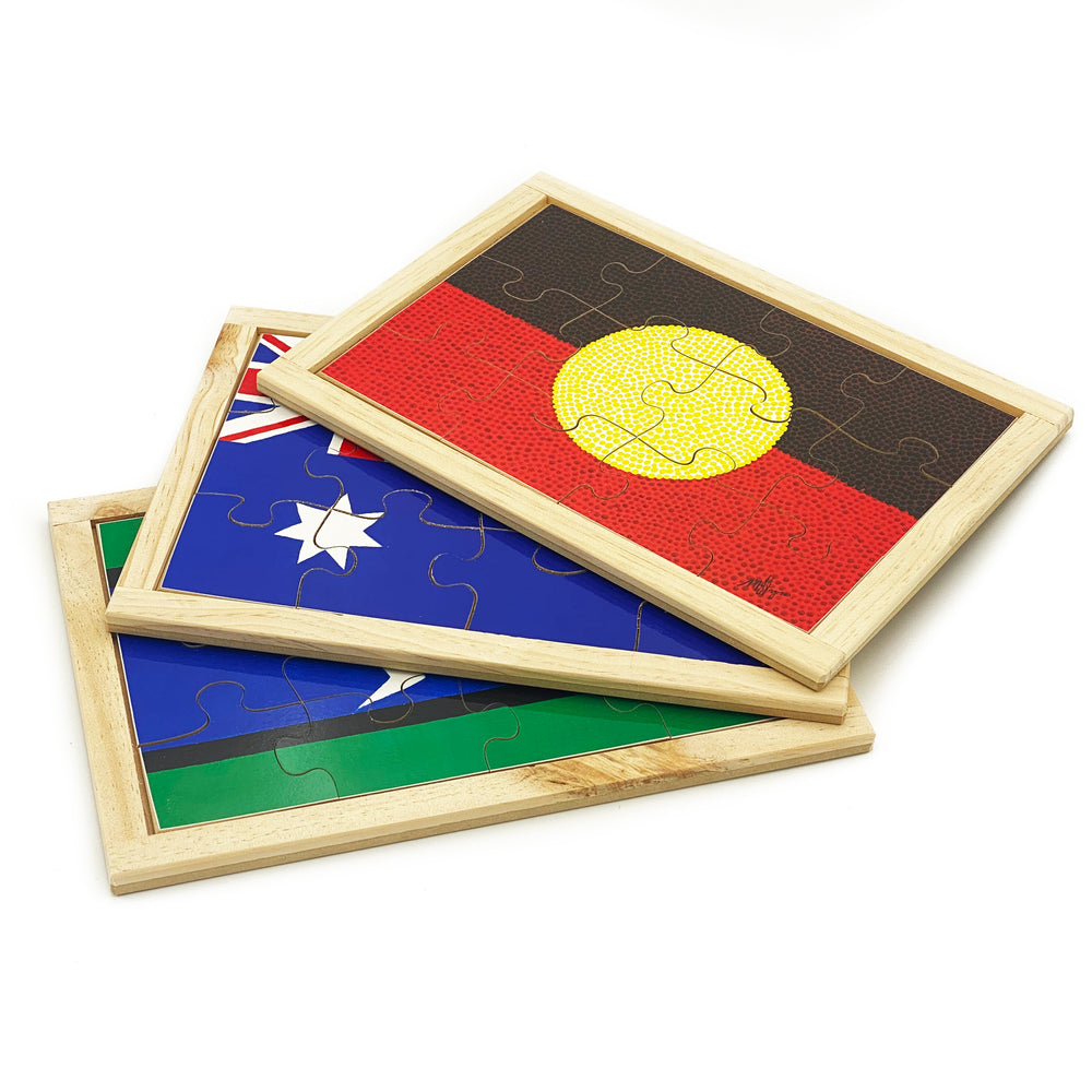 Australia Flags Puzzles Set