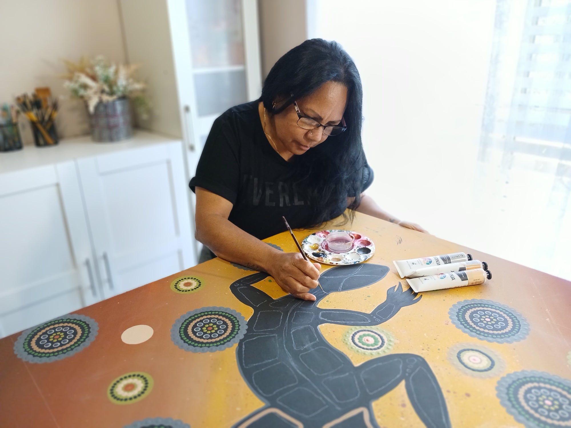 Aboriginal Symbols Sand Drawing Game
